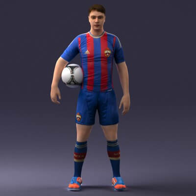 000018 Football Player (0510) - 3D Model by 3DFarm