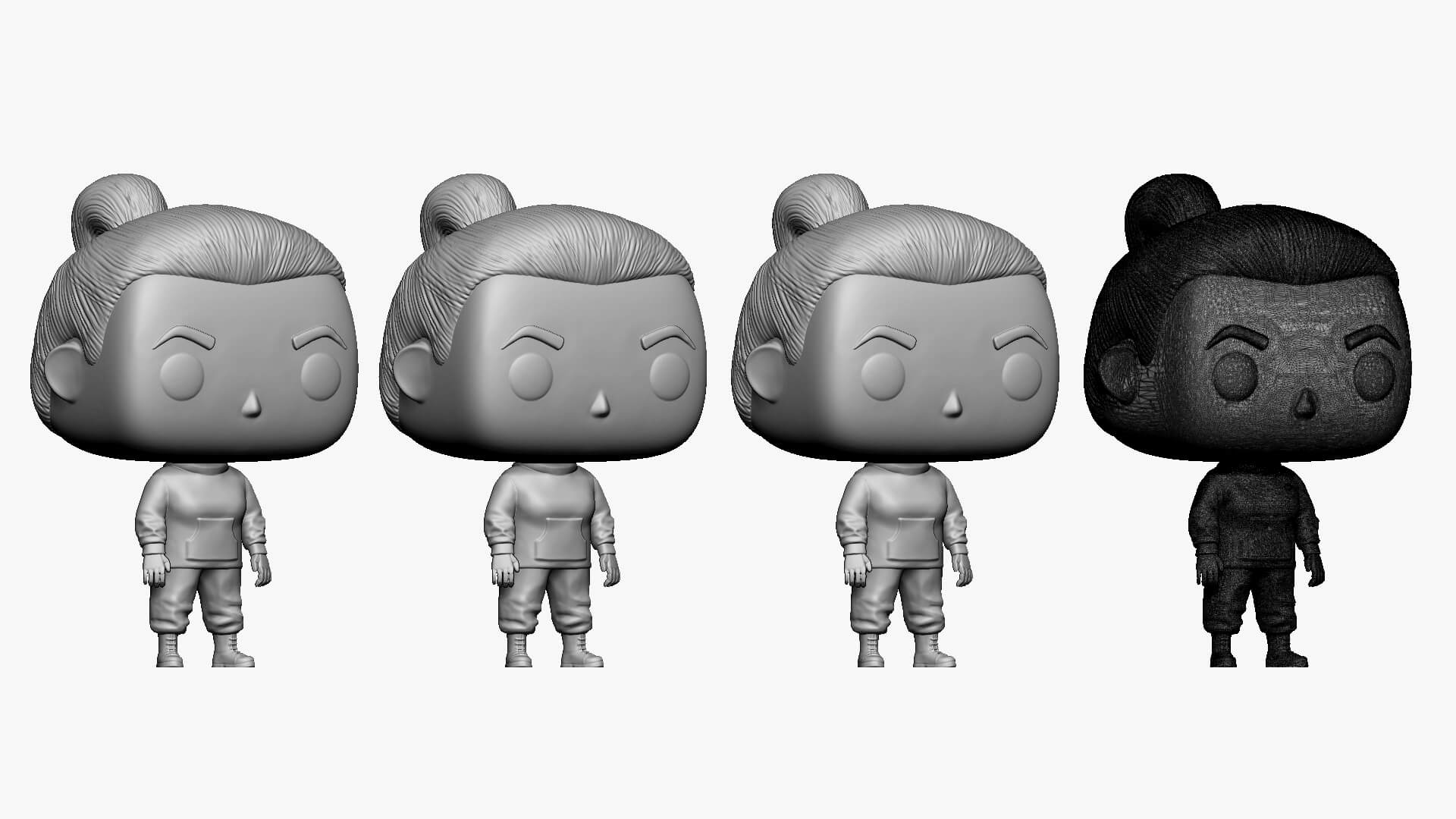 Funkopop Girl With Ponytail (1229) - 3D Model by 3DFarm