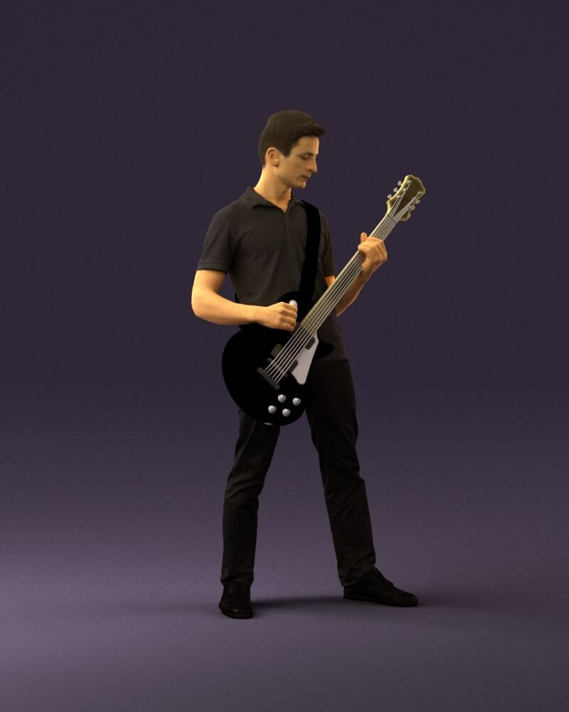 Guitarist (000967) - 3D Model by 3DFarm