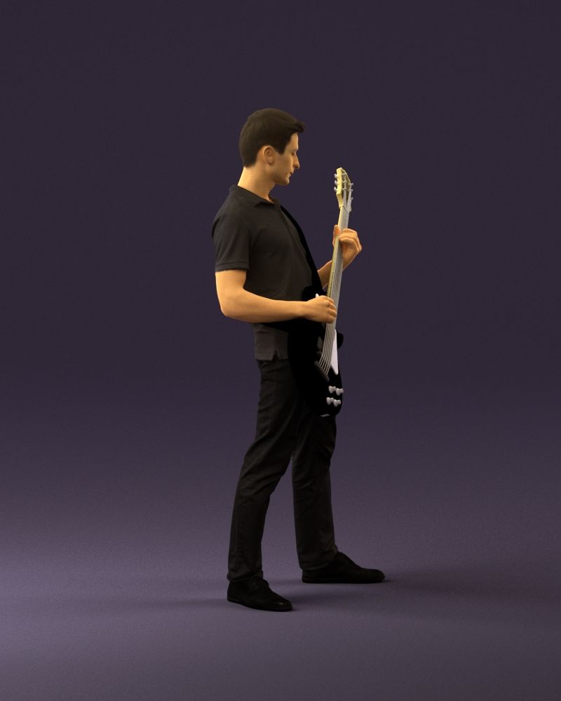 Guitarist (000967) - 3D Model by 3DFarm