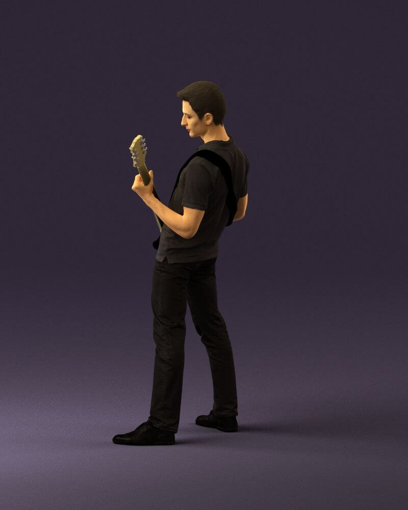 Guitarist (000967) - 3D Model by 3DFarm