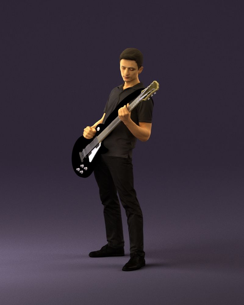 Guitarist (000967) - 3D Model by 3DFarm