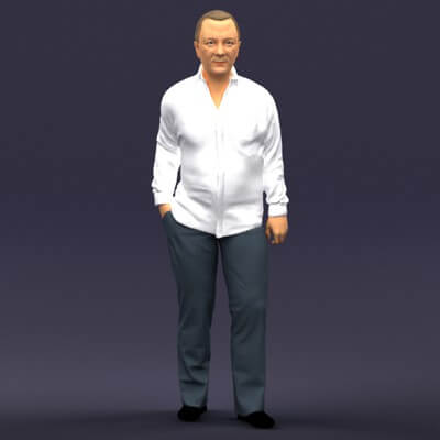 Hand in Pocket Man (0420) - 3D Model by 3DFarm