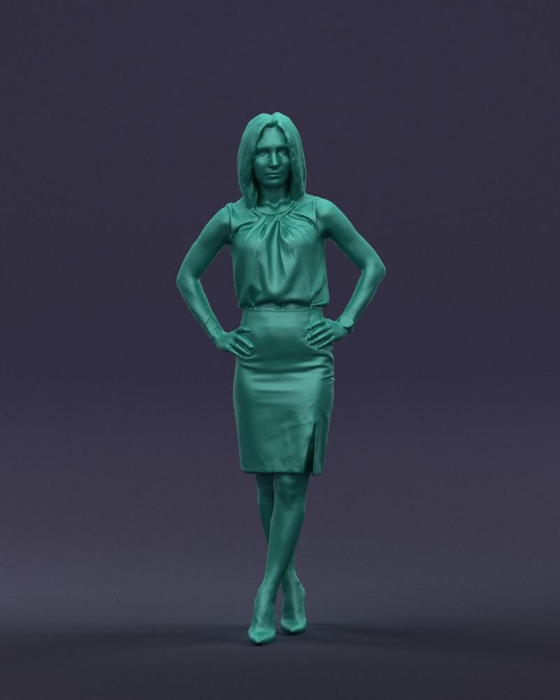 Hands on Hips Woman (0396) - 3D Model by 3DFarm
