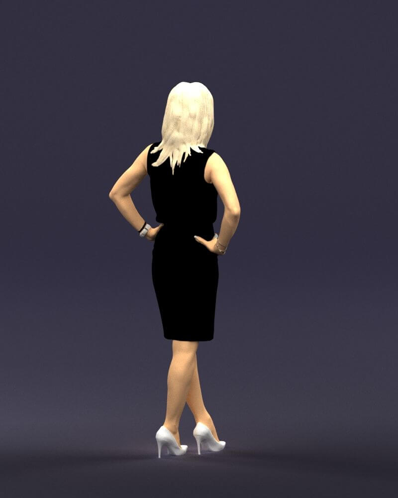Hands on Hips Woman (0396) - 3D Model by 3DFarm