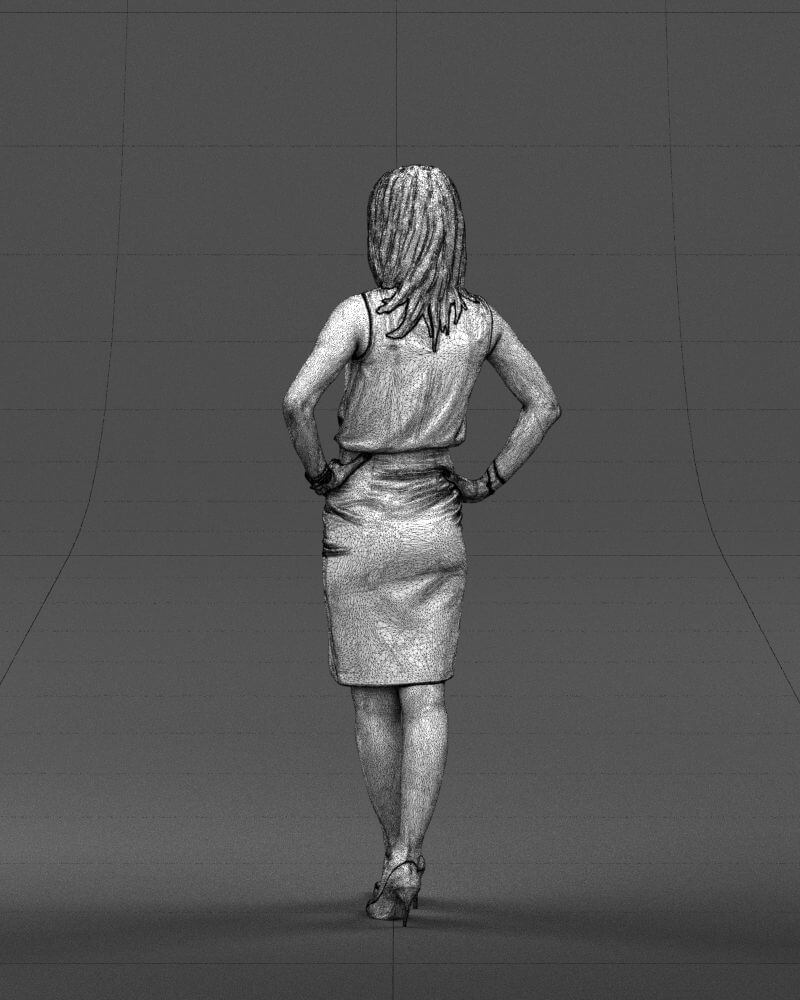 Hands on Hips Woman (0396) - 3D Model by 3DFarm