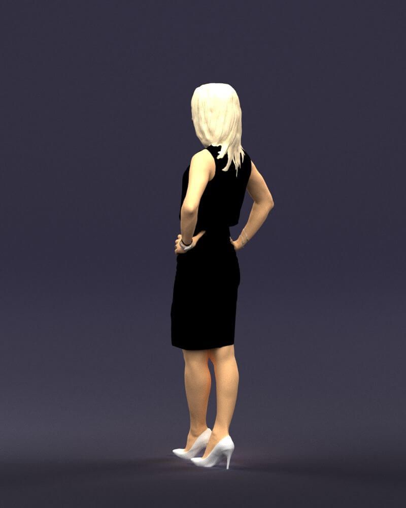Hands on Hips Woman (0396) - 3D Model by 3DFarm
