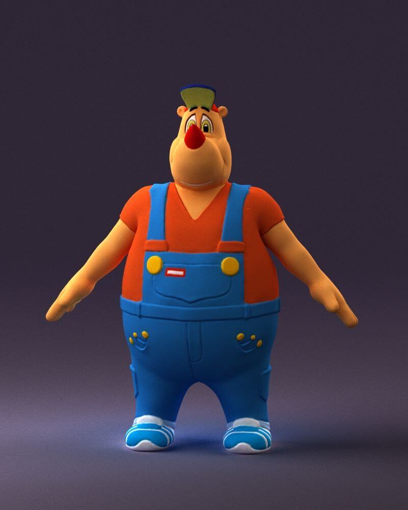 Humanoid Man Rhino (0885) - 3D Model by 3DFarm