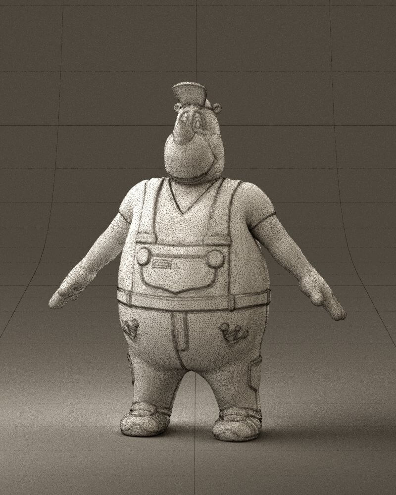 Humanoid Man Rhino (0885) - 3D Model by 3DFarm