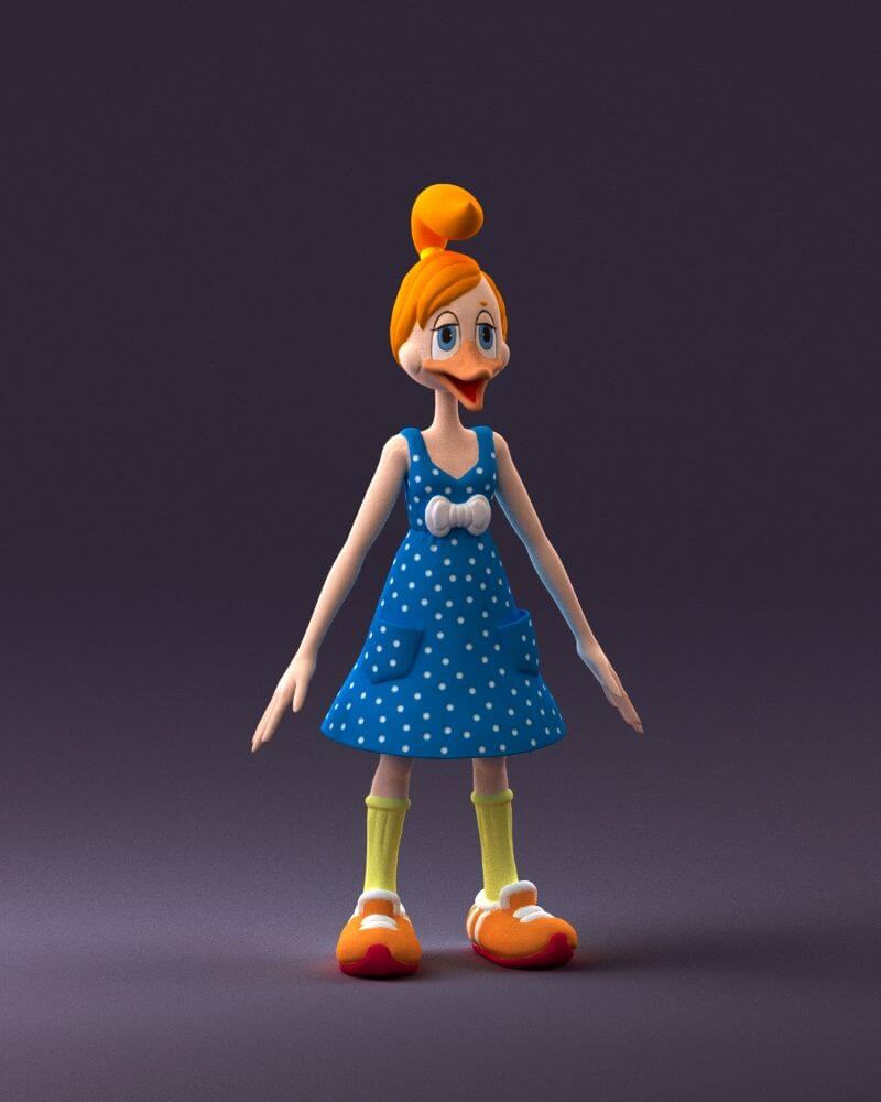 Humanoid Woman Duck (0884) - 3D Model by 3DFarm