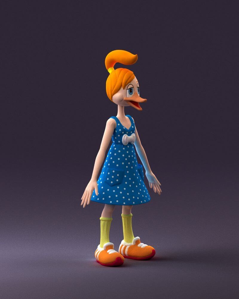 Humanoid Woman Duck (0884) - 3D Model by 3DFarm