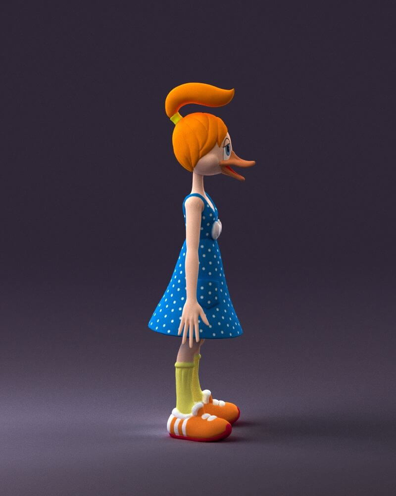 Humanoid Woman Duck (0884) - 3D Model by 3DFarm