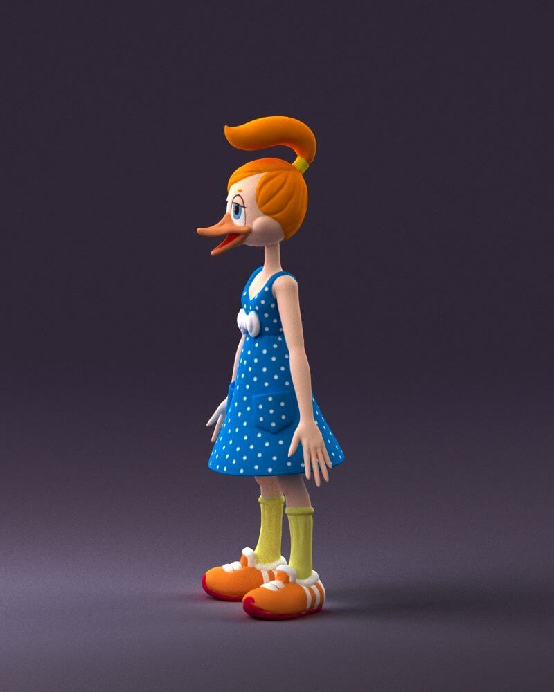 Humanoid Woman Duck (0884) - 3D Model by 3DFarm