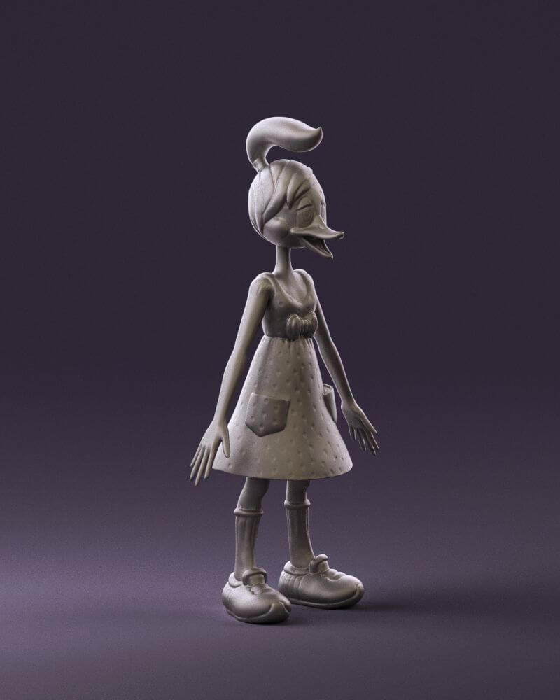 Humanoid Woman Duck (0884) - 3D Model by 3DFarm