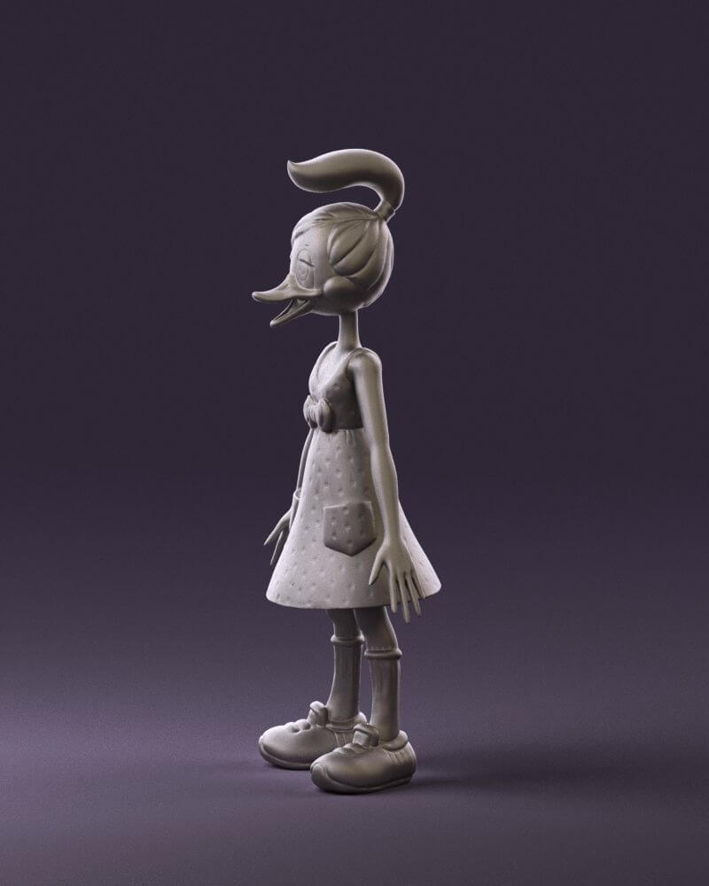Humanoid Woman Duck (0884) - 3D Model by 3DFarm