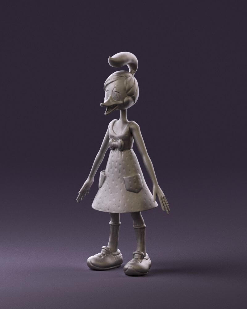 Humanoid Woman Duck (0884) - 3D Model by 3DFarm