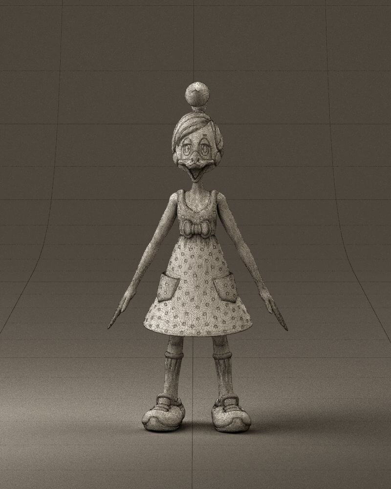Humanoid Woman Duck (0884) - 3D Model by 3DFarm