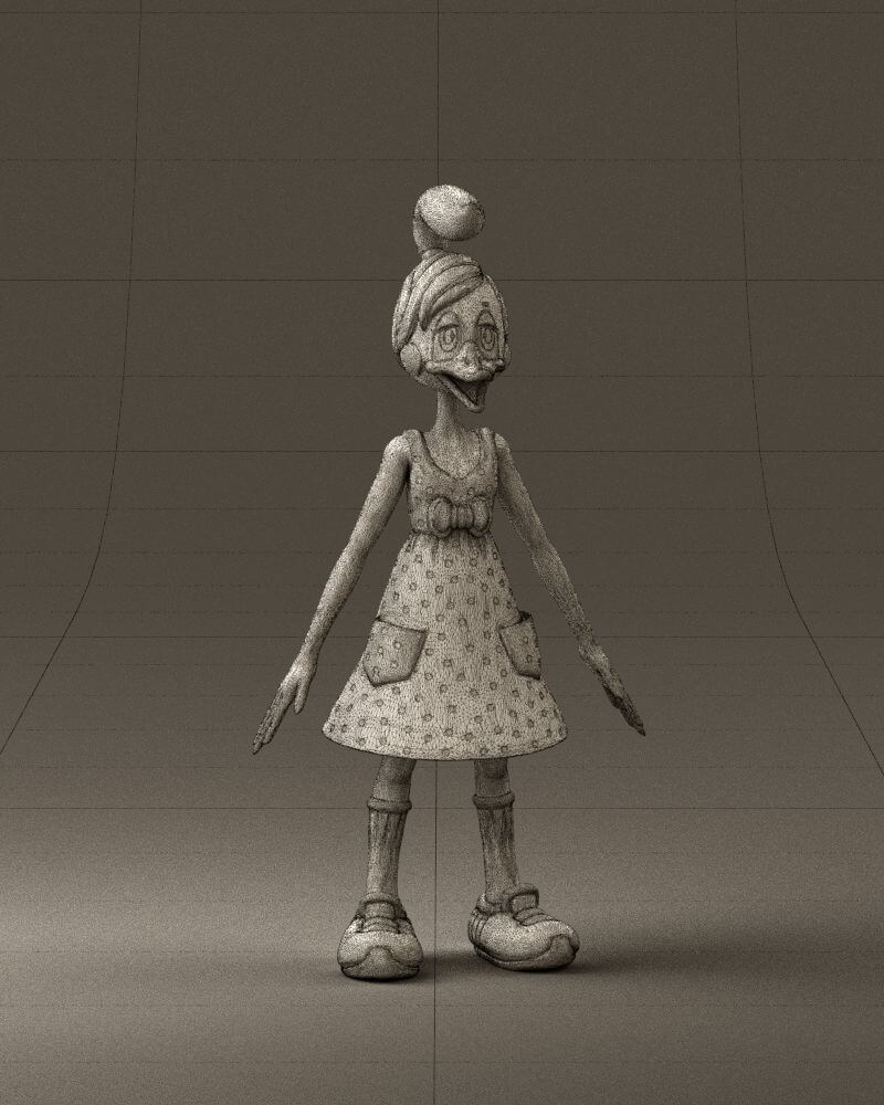 Humanoid Woman Duck (0884) - 3D Model by 3DFarm