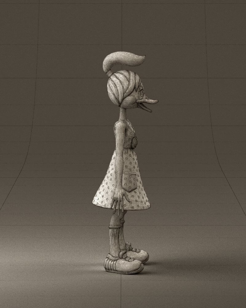 Humanoid Woman Duck (0884) - 3D Model by 3DFarm