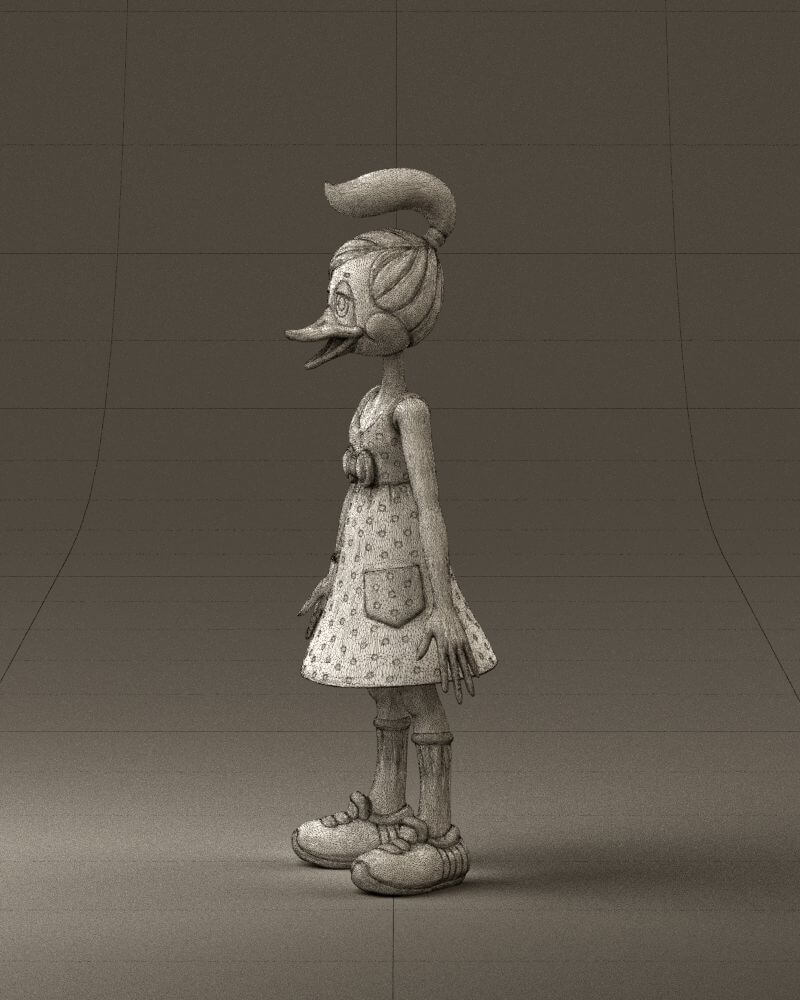 Humanoid Woman Duck (0884) - 3D Model by 3DFarm