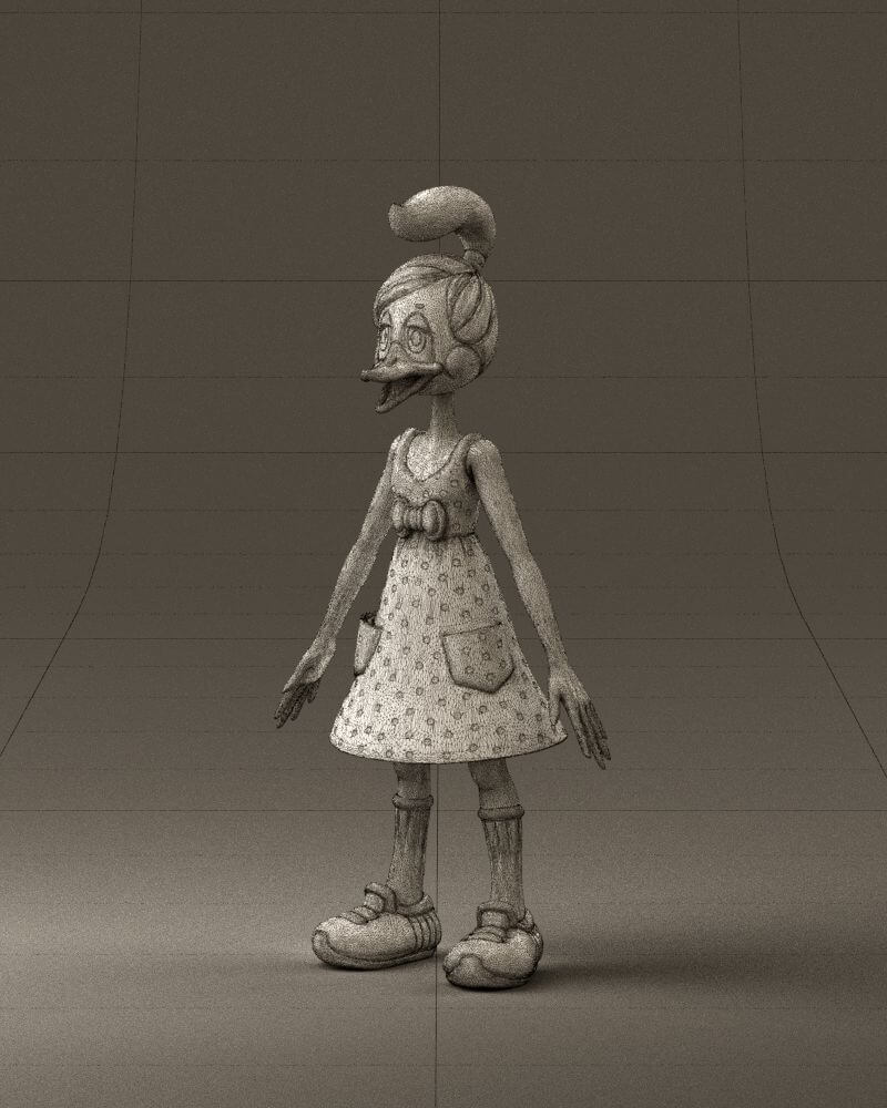 Humanoid Woman Duck (0884) - 3D Model by 3DFarm