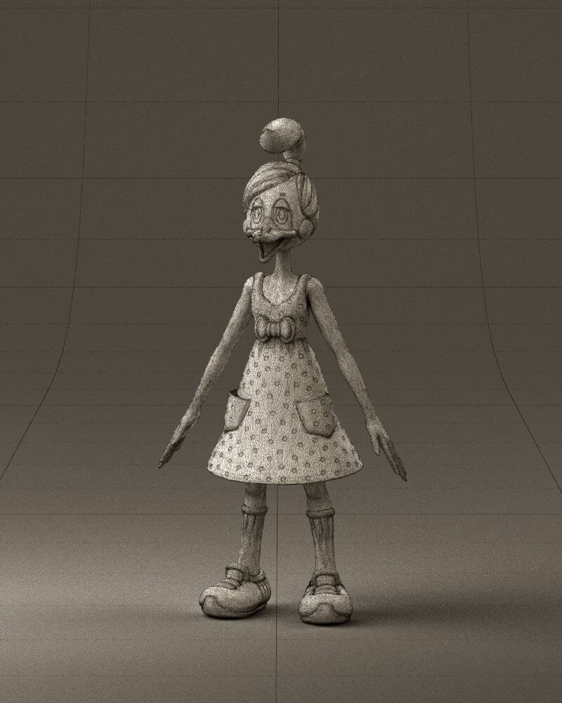 Humanoid Woman Duck (0884) - 3D Model by 3DFarm