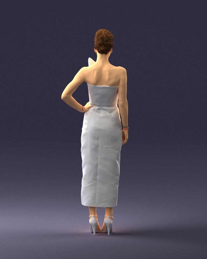 Light Girl in a White Dress (0321) - 3D Model by 3DFarm