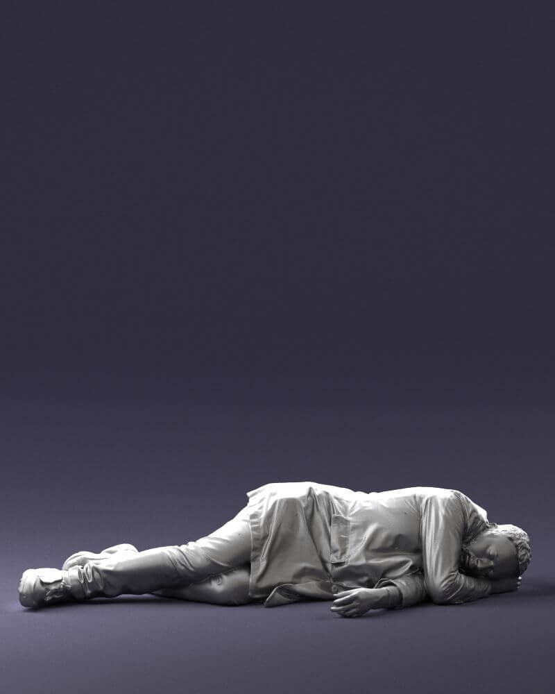 Lying Man (0127) - 3D Model by 3DFarm