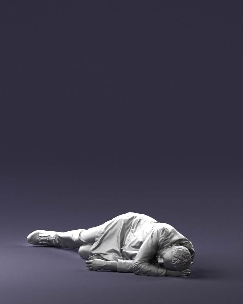Lying Man (0127) - 3D Model by 3DFarm