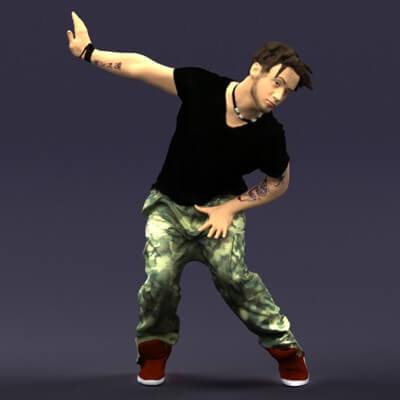 Mad Dancer Man (0430) - 3D Model by 3DFarm