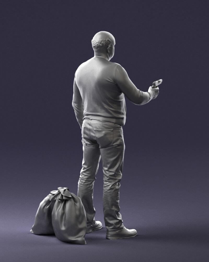 Male Bank Robber (0286) - 3D Model by 3DFarm