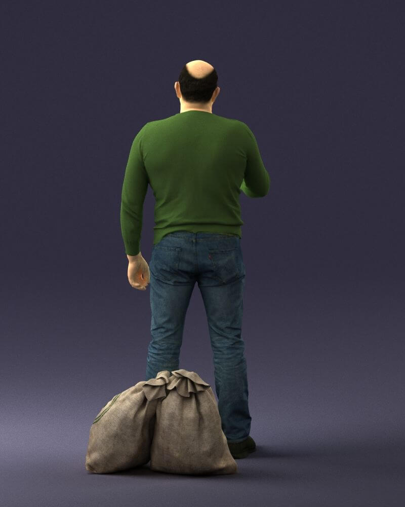 Male Bank Robber (0286) - 3D Model by 3DFarm