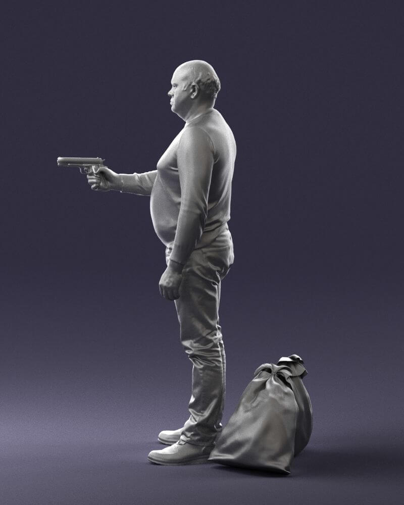 Male Bank Robber (0286) - 3D Model by 3DFarm