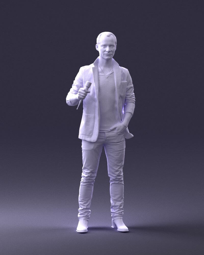 Male Singer (0079) - 3D Model by 3DFarm