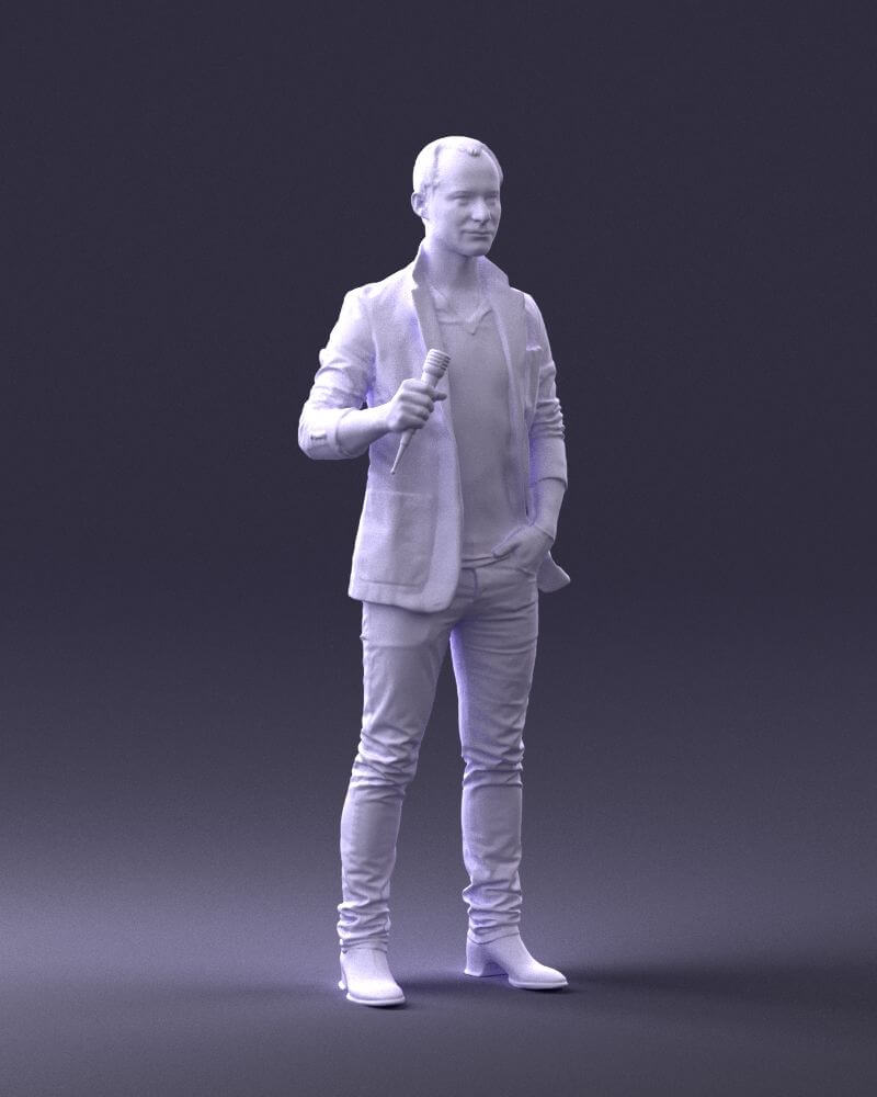 Male Singer (0079) - 3D Model by 3DFarm