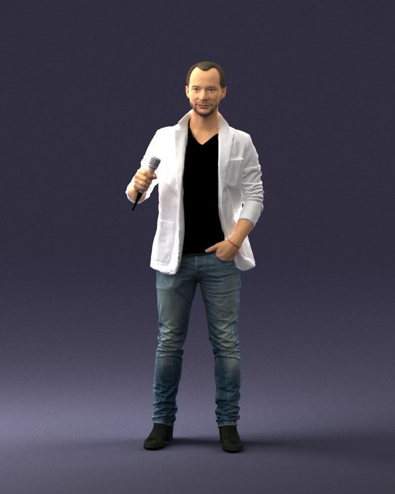 Male Singer (0079) - 3D Model by 3DFarm