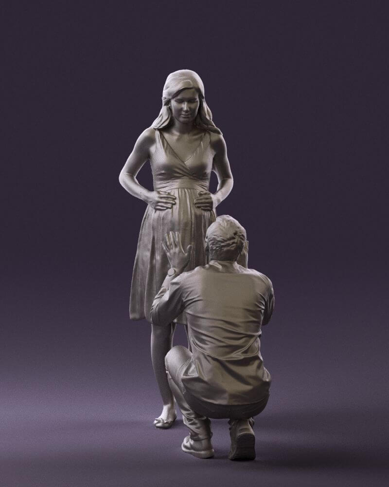 Man and Pregnant Woman (0771) - 3D Model by 3DFarm
