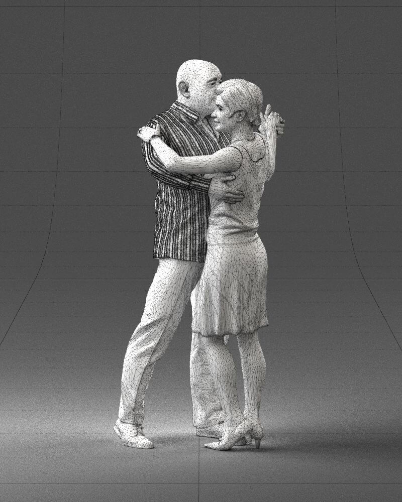Man and Woman Dancing (0281) - 3D Model by 3DFarm