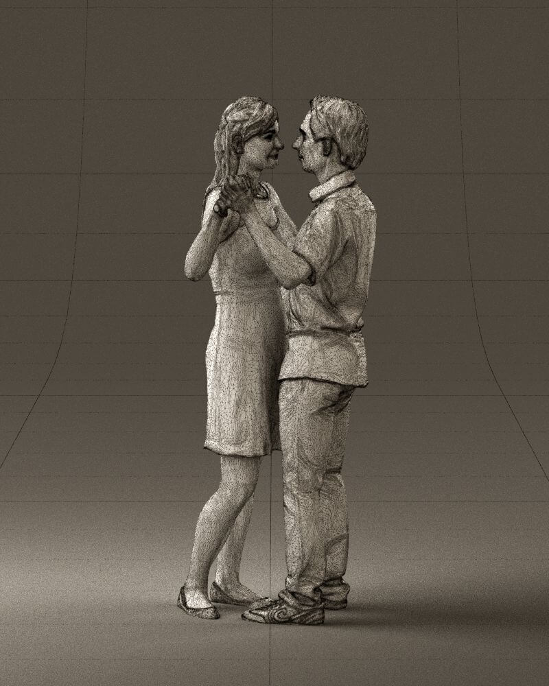 Man and Woman Dancing (0749) - 3D Model by 3DFarm