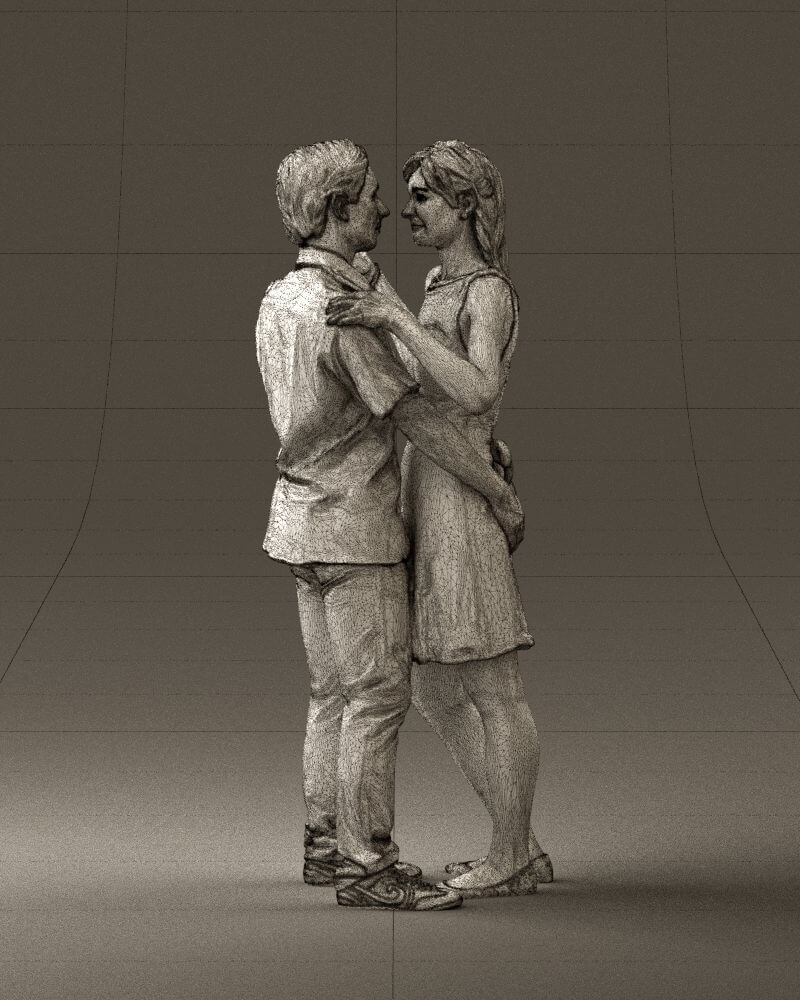 Man and Woman Dancing (0749) - 3D Model by 3DFarm