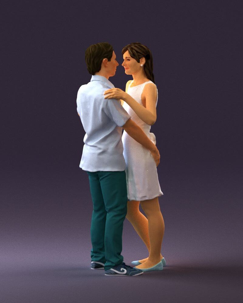 Man and Woman Dancing (0749) - 3D Model by 3DFarm
