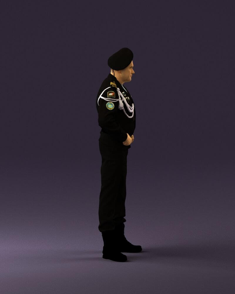 Man in Black Devils Army Uniform (0901) - 3D Model by 3DFarm