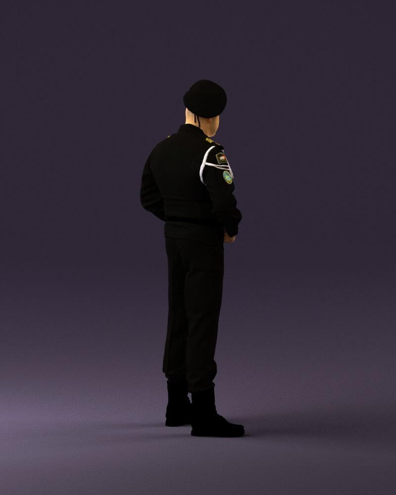 Man in Black Devils Army Uniform (0901) - 3D Model by 3DFarm