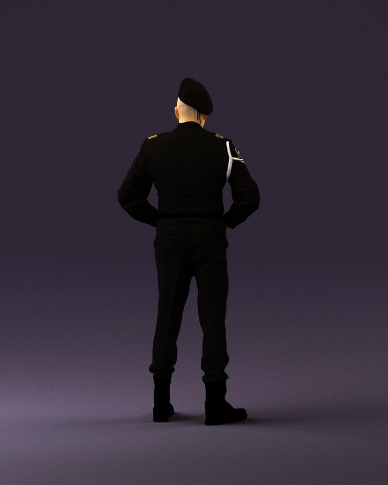 Man in Black Devils Army Uniform (0901) - 3D Model by 3DFarm