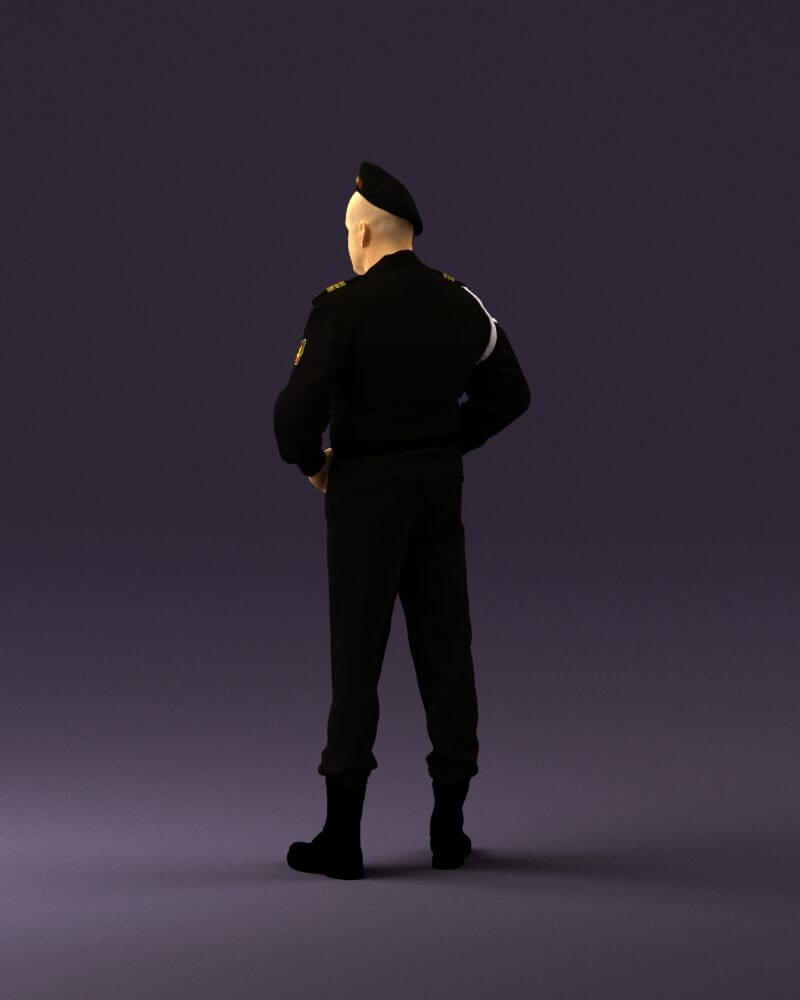 Man in Black Devils Army Uniform (0901) - 3D Model by 3DFarm