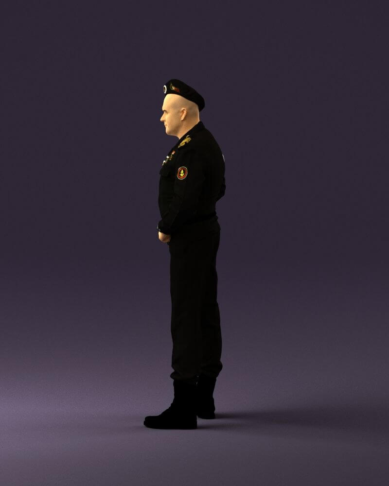 Man in Black Devils Army Uniform (0901) - 3D Model by 3DFarm