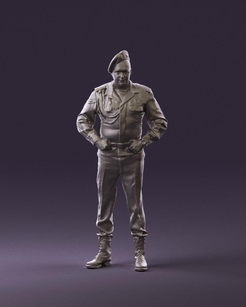 Man in Black Devils Army Uniform (0901) - 3D Model by 3DFarm