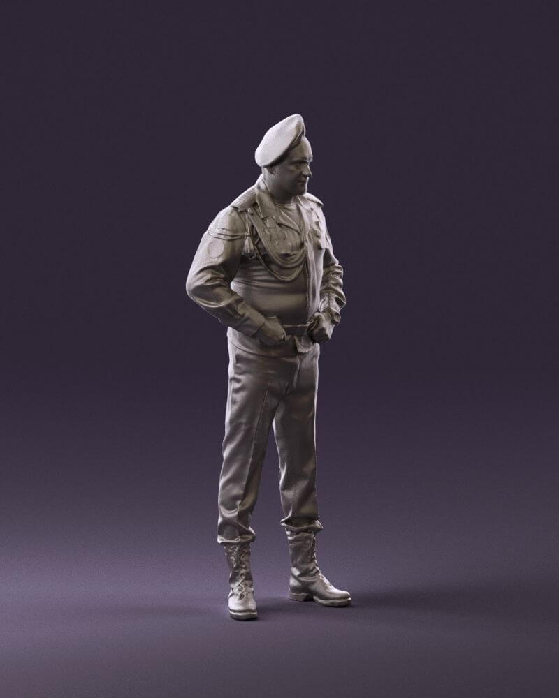 Man in Black Devils Army Uniform (0901) - 3D Model by 3DFarm