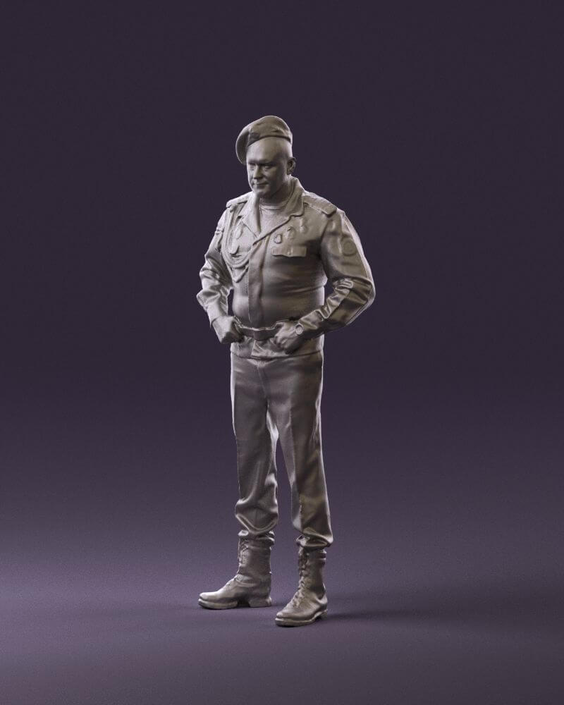 Man in Black Devils Army Uniform (0901) - 3D Model by 3DFarm