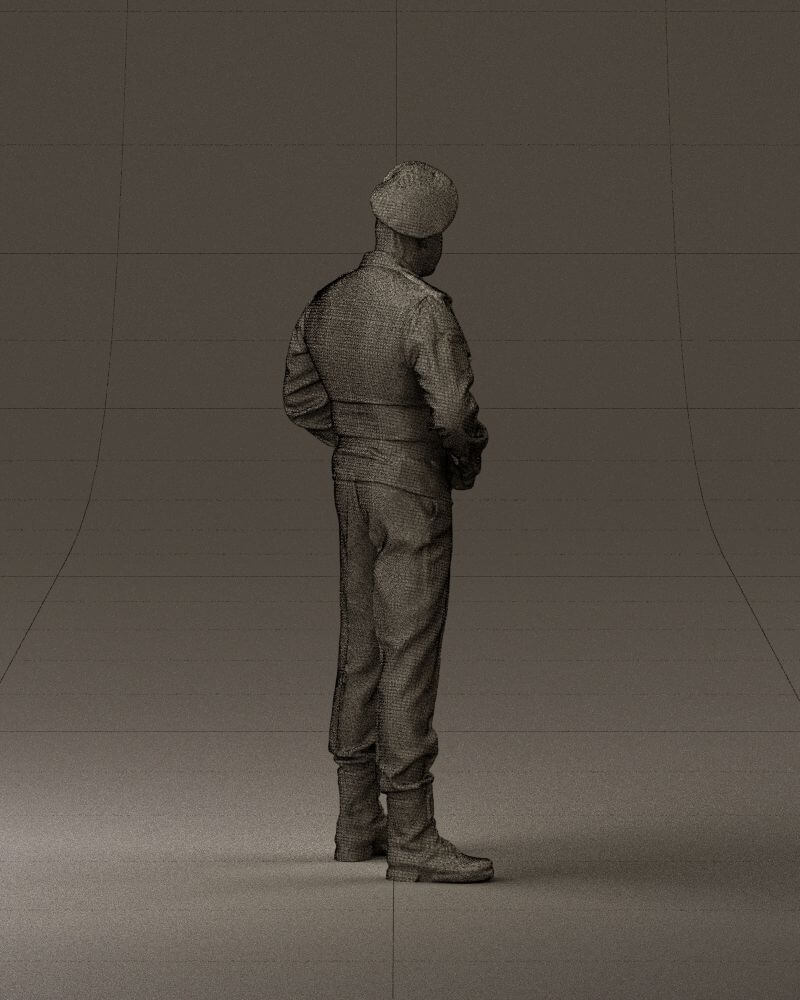 Man in Black Devils Army Uniform (0901) - 3D Model by 3DFarm